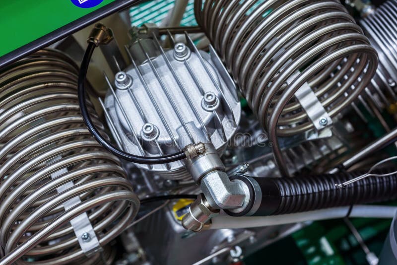 Cylinder Block Complete with Crankshaft. Assembly Line of Internal ...