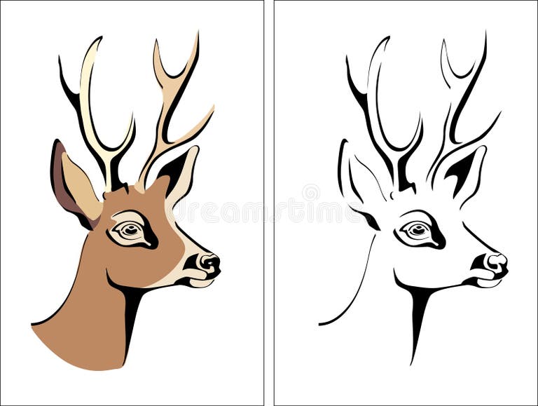 Buck Head Outline Stock Illustrations – 2,814 Buck Head Outline Stock ...
