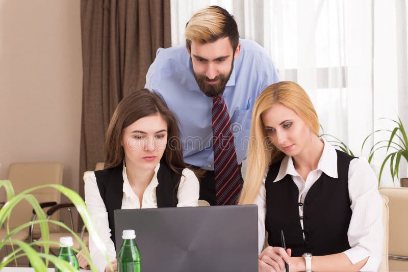 Head of Department Oversees the Work of Staff Stock Photo - Image of ...