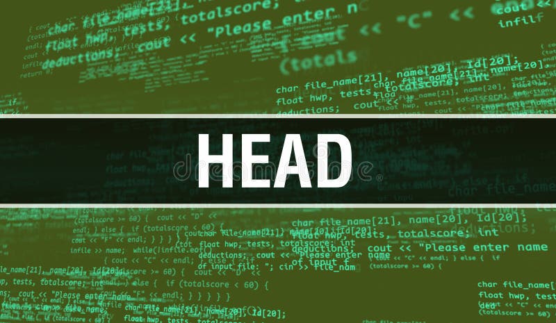 HEAD with Digital Java Code Text. HEAD and Computer Software Coding ...