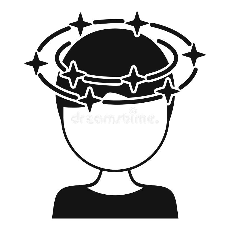 Head Dizziness Problem Icon Simple Vector. Health Ill Stock Vector ...
