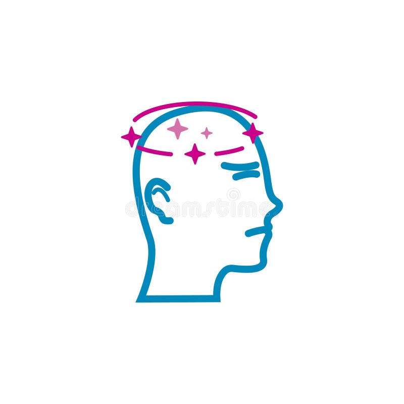 Head with Dizzy Concept. Vector Illustration Decorative Design Stock ...