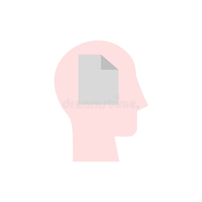 Brain Document Icon Logo Design Element Stock Vector - Illustration of ...