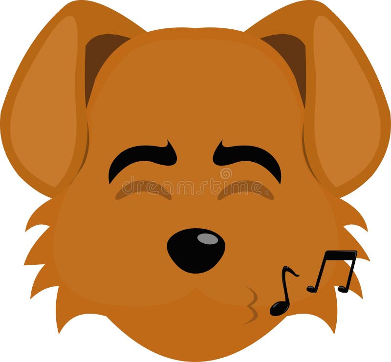Head dog whistling stock vector. Illustration of friendly - 322917329