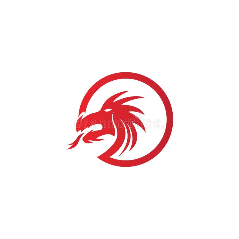 Dragon Head Logo Icon Vector Stock Illustration - Illustration of ...