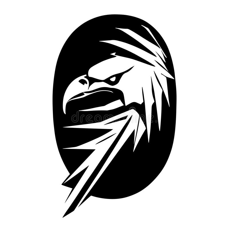 Eagle stylized symbol stock vector. Illustration of black - 62593499
