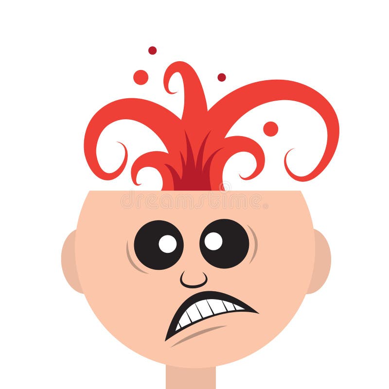 Head Explosion stock vector. Illustration of person, damage - 37754005