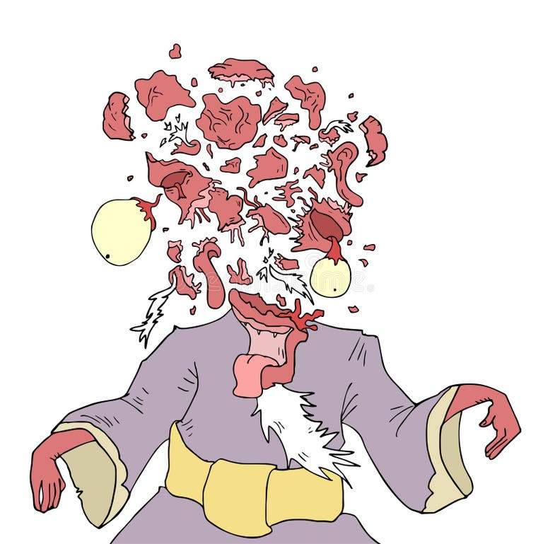Head explosion stock vector. Illustration of head, monster - 83720436