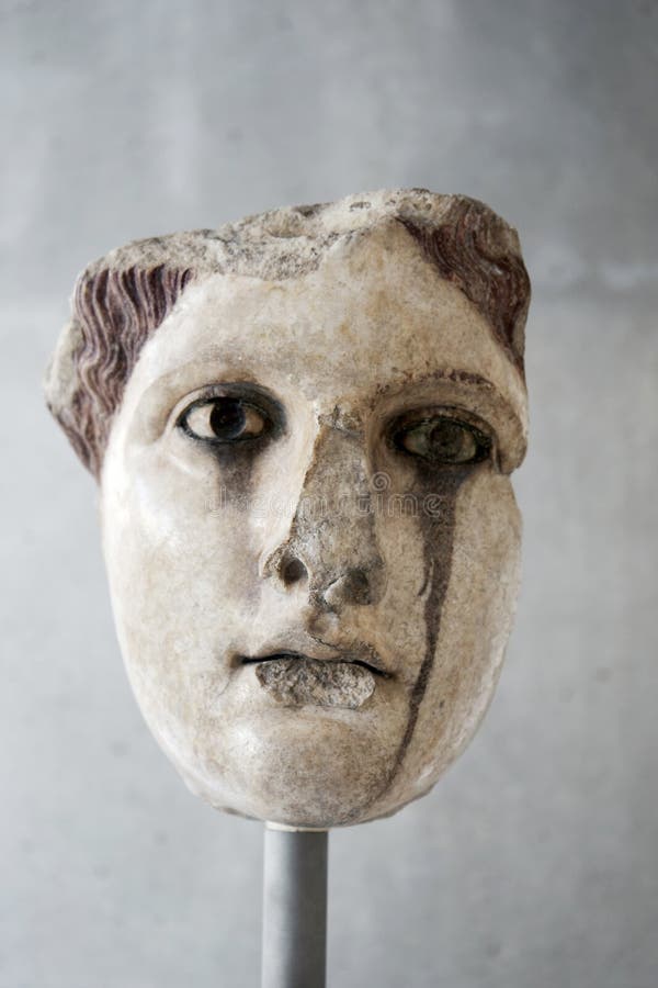 Head of Female Statue (perhaps Aphrodite), Classical Period Stock Image ...
