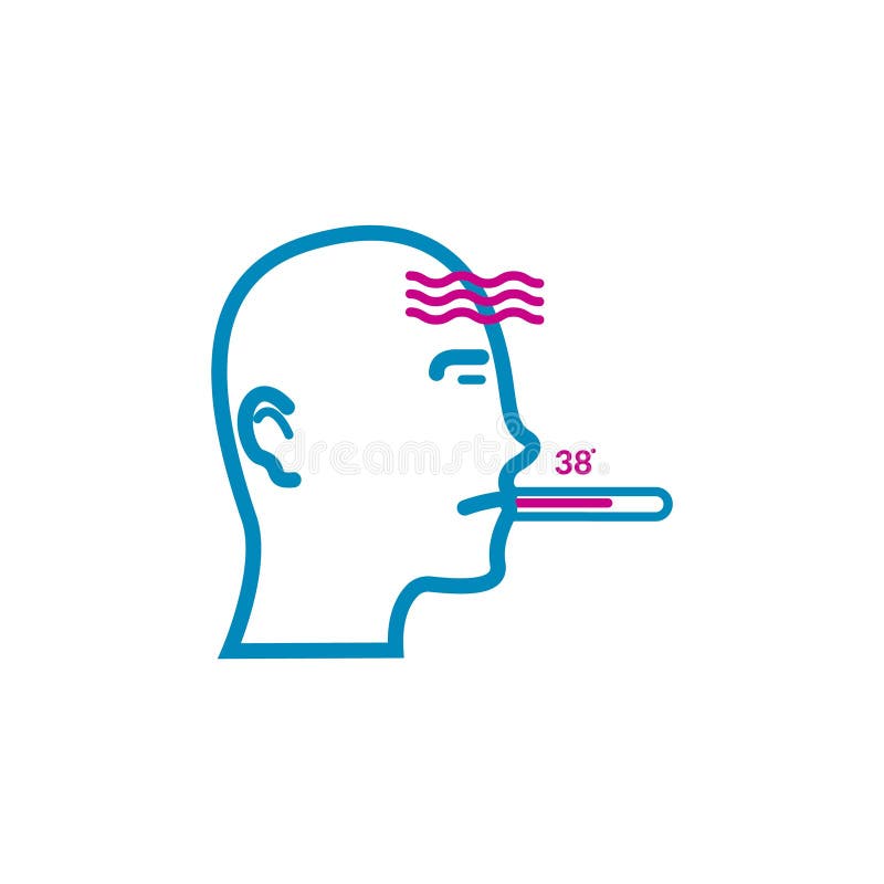 Head with Fever Concept. Vector Illustration Decorative Design Stock ...