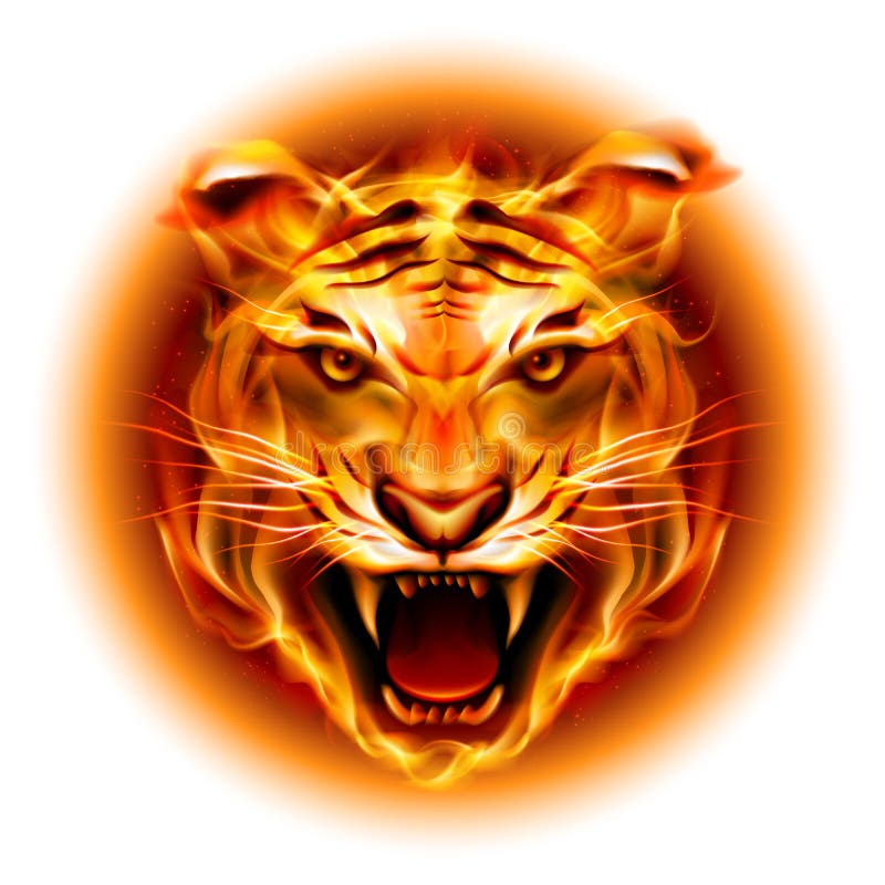 Fire Tiger Logo Designs By Dubuffet Logo Tiger Head On Fire + Text