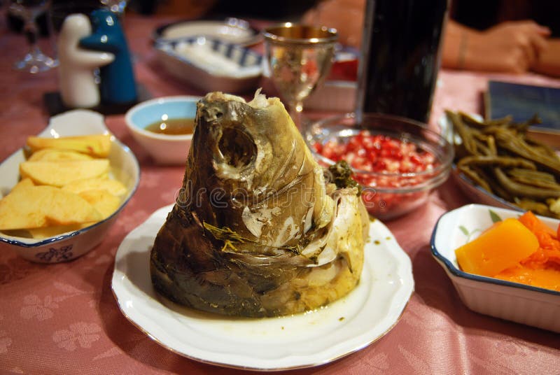 Rosh Hashanah Jewish Holiday Seder Table Stock Photo - Image of ...