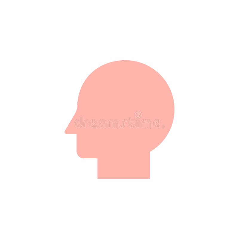 Head flat icon stock vector. Illustration of design - 131355055