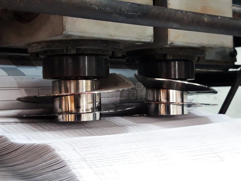 Head of Folding Machine in Computer Printing Form Machine Stock Image ...