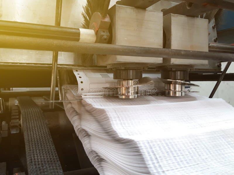 Head of Folding Machine in Computer Printing Form Machine Stock Image ...