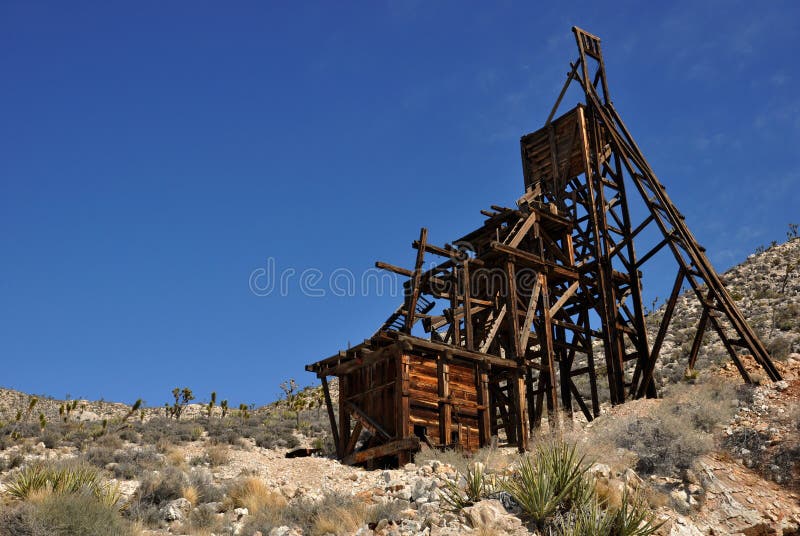 Mine Shaft Head Frame stock photo. Image of miner, disused - 22905180