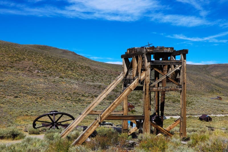 Head Frame, Bodie Ghost Town, CA, USA Stock Photo - Image of america ...