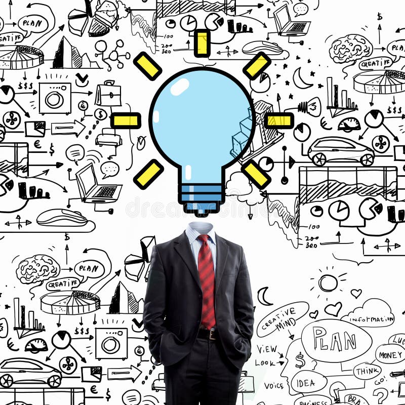 Head full of ideas stock illustration. Illustration of human - 59196080