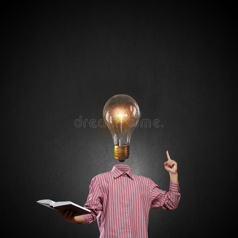 Head full of ideas stock photo. Image of light, book - 59799238