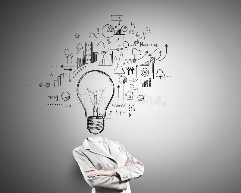 Head full of ideas stock illustration. Illustration of entrepreneur ...