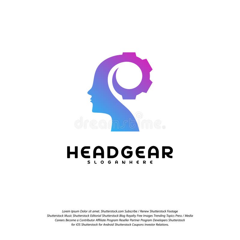 Head Gear Logo Vector, Head Intelligence Logo Designs Concept Vector ...