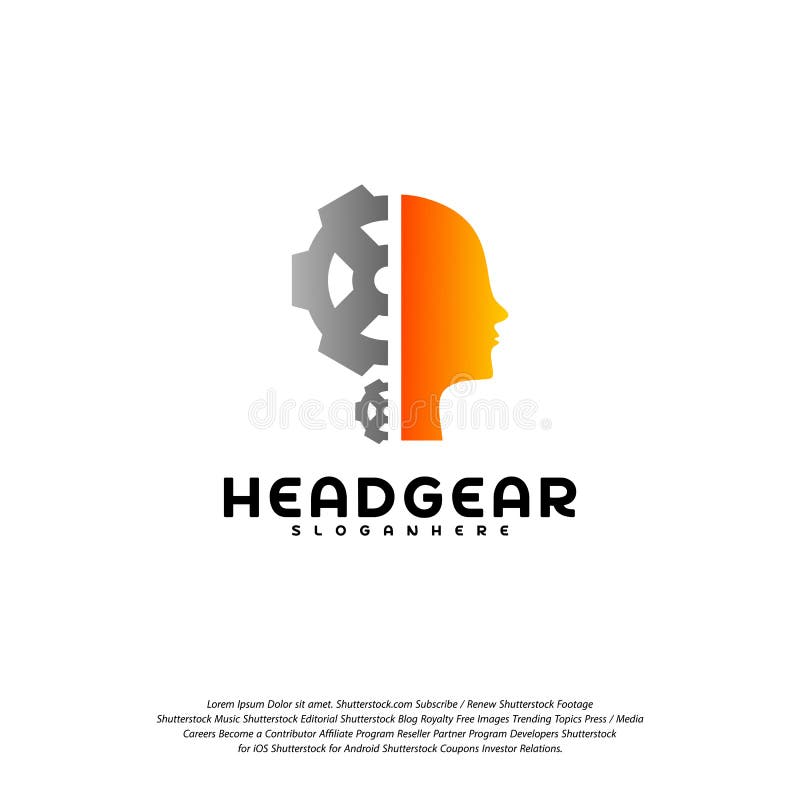 Head Gear Logo Vector, Head Intelligence Logo Designs Concept Vector ...