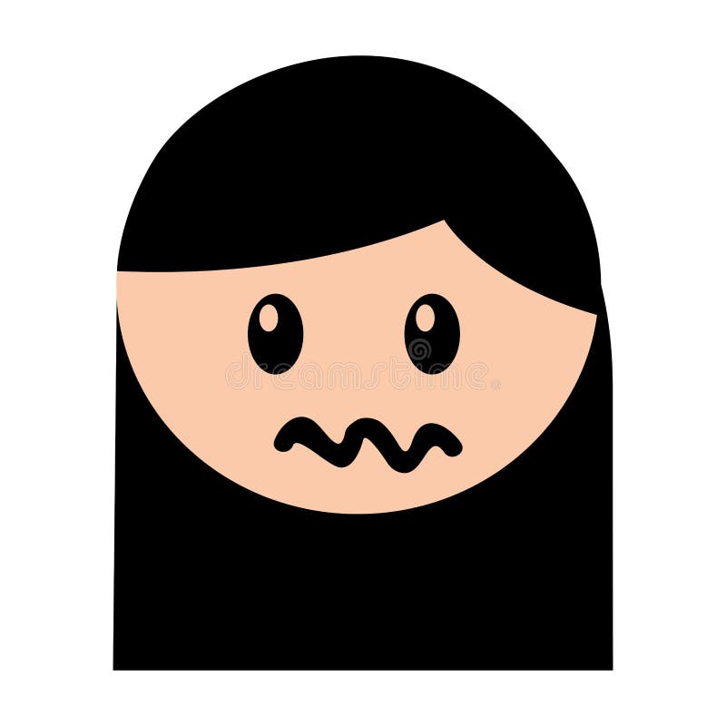 Head girl angry expression stock vector. Illustration of graphic - 93528001