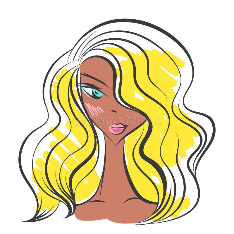 Head Glamorous Girl Cartoon Stock Illustrations – 332 Head Glamorous ...