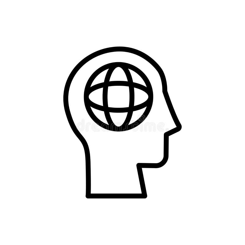Head and Globe, Person and Globe, Logo, Person Icon Stock Vector ...