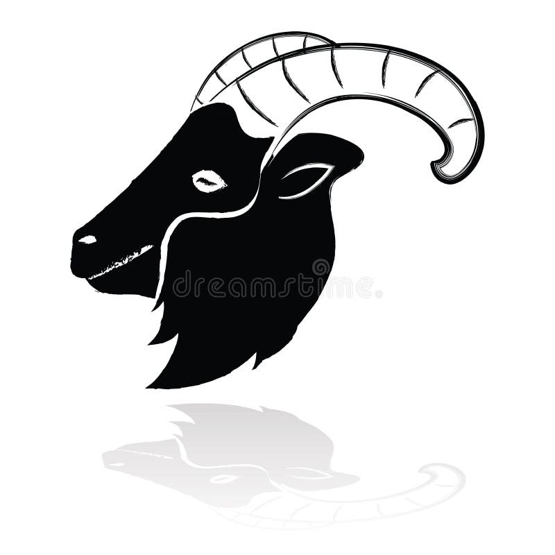 Head of goat stock vector. Illustration of black, expression - 30158256
