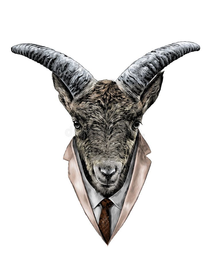 Symmetrical Goat Stock Illustrations – 280 Symmetrical Goat Stock ...