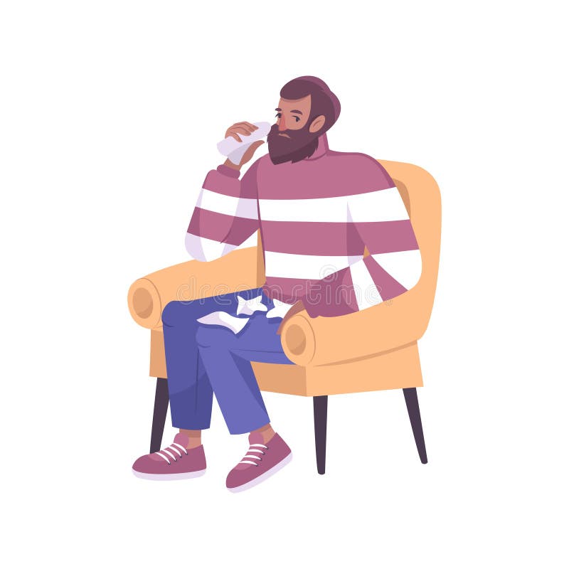 Head Got Cold Composition stock vector. Illustration of virus - 218874300