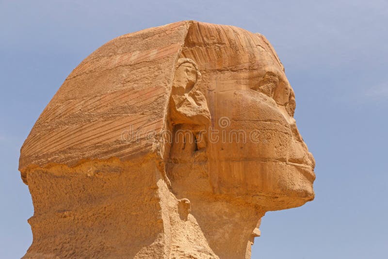 The Head the Great Sphinx of Giza Stock Photo - Image of head, sphinx ...