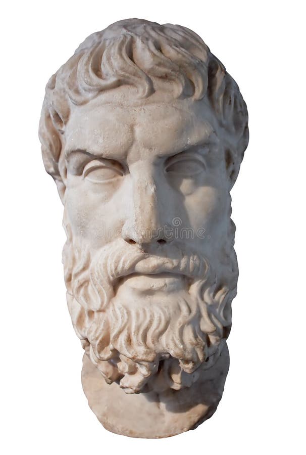 Head of the Greek Philosopher Epikouros Stock Photo - Image of beard ...