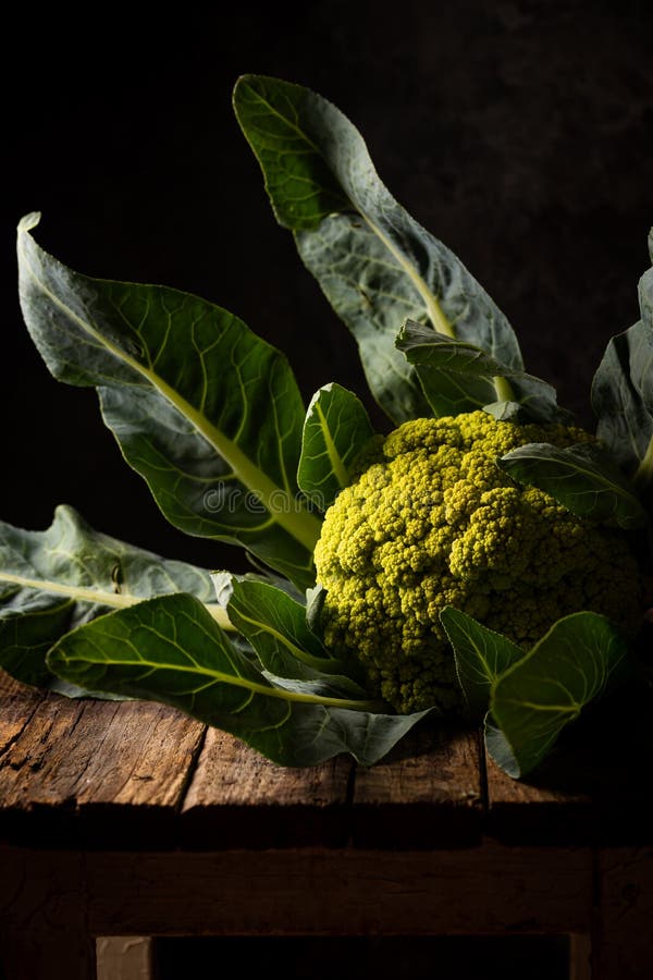 Head of Green Color Cauliflower Stock Image - Image of plant, brassica ...