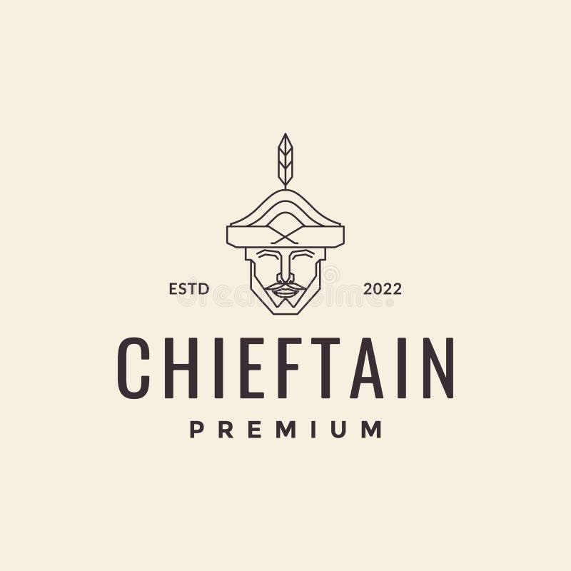 Head Hipster Chieftain Logo Design Vector Graphic Symbol Icon ...