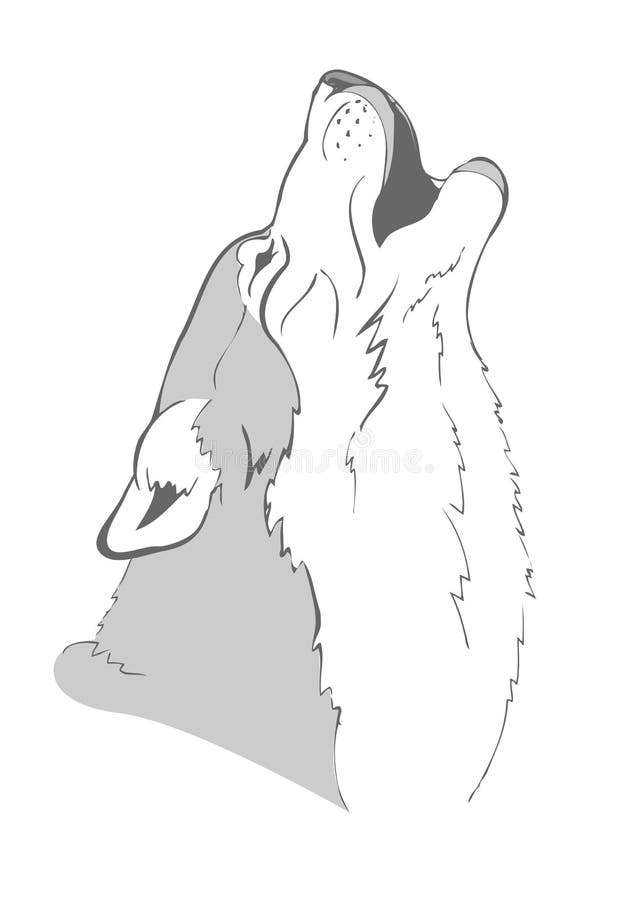 Head howling wolf stock vector. Illustration of animal - 63795932