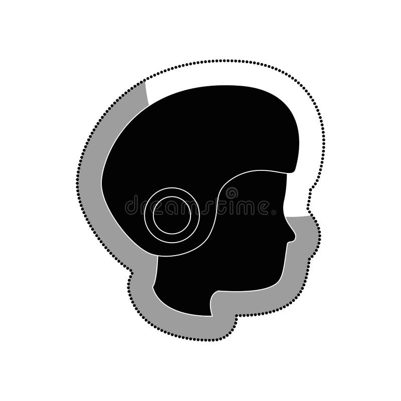 Head Human with Helmet Motorcycle Stock Illustration - Illustration of ...