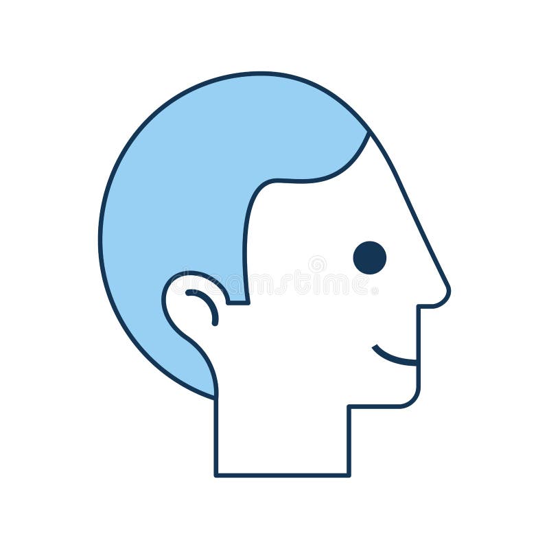 Head human profile icon stock vector. Illustration of people - 95882452