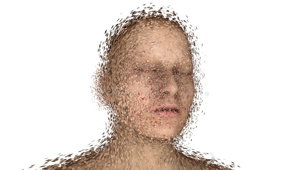 Head Human Shattered Portrait Stock Illustration - Illustration of ...