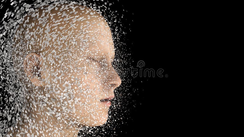 Head Human Shattered Portrait Stock Illustration - Illustration of ...