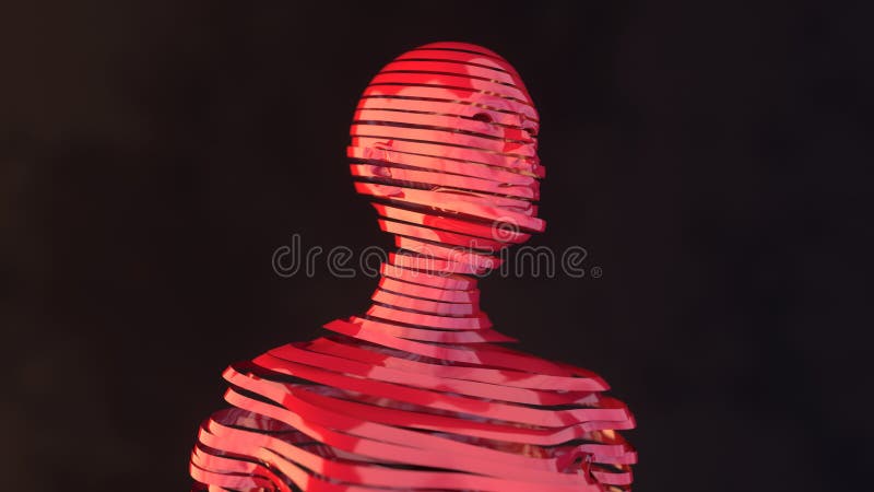 Head Human Shattered Portrait Stock Illustration - Illustration of side ...