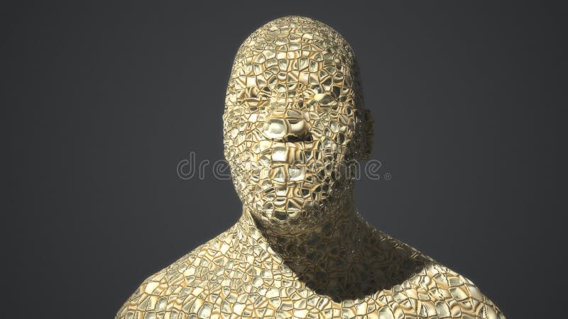Head Human Shattered Portrait Stock Illustration - Illustration of idea ...