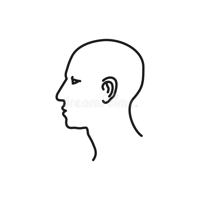 Blank White Male Head Side View Stock Illustrations – 142 Blank White ...