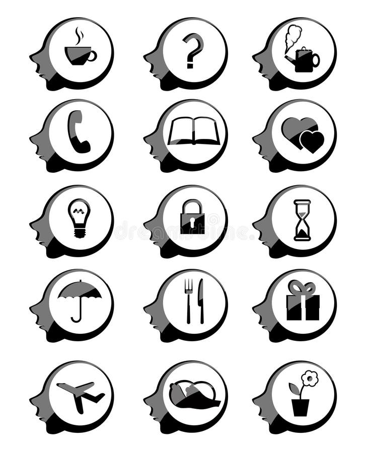 Head icon stock vector. Illustration of mental, sense - 83499557