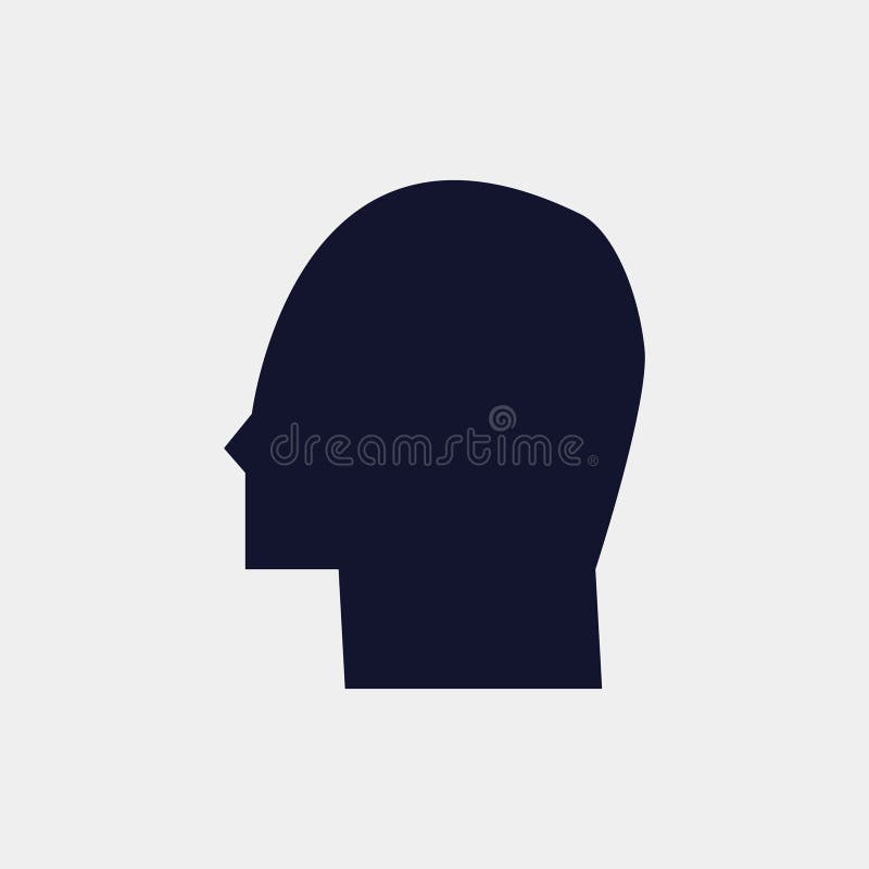 Head Icon , Illustration. Flat Icon Stock Illustration - Illustration ...