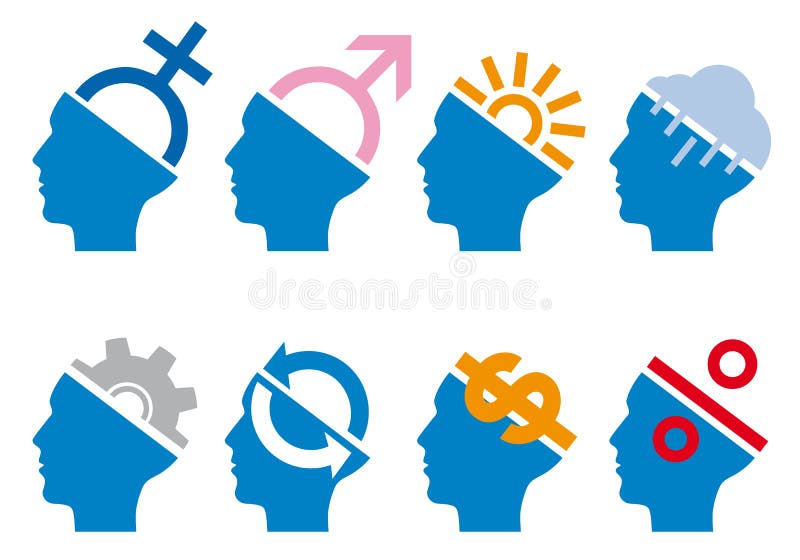 Head icon set, vector stock illustration. Illustration of green - 23345307