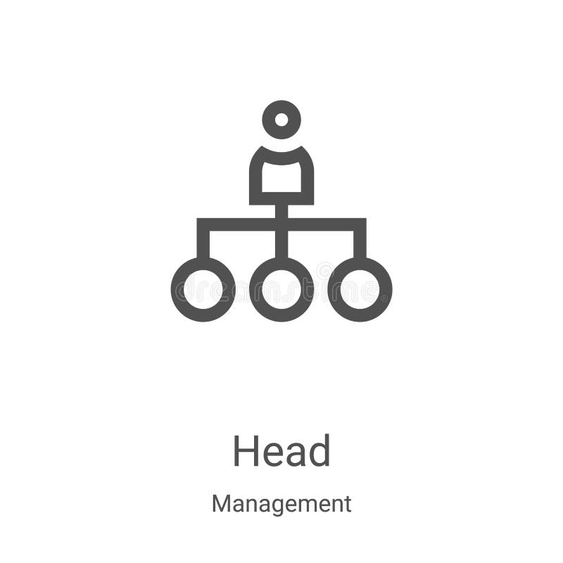 Head Icon Vector from Management Collection. Thin Line Head Outline ...
