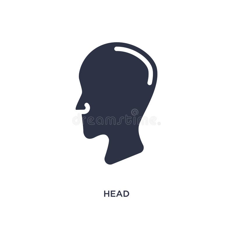 Head Icon on White Background. Simple Element Illustration from User ...