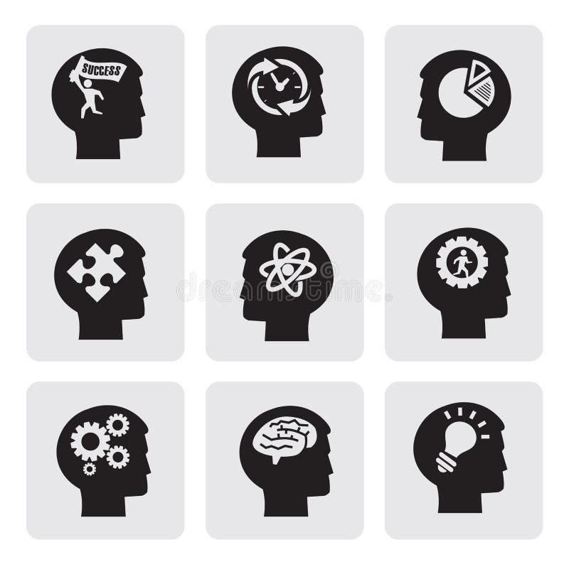 Head icons stock illustration. Illustration of mind, innovation - 27248714